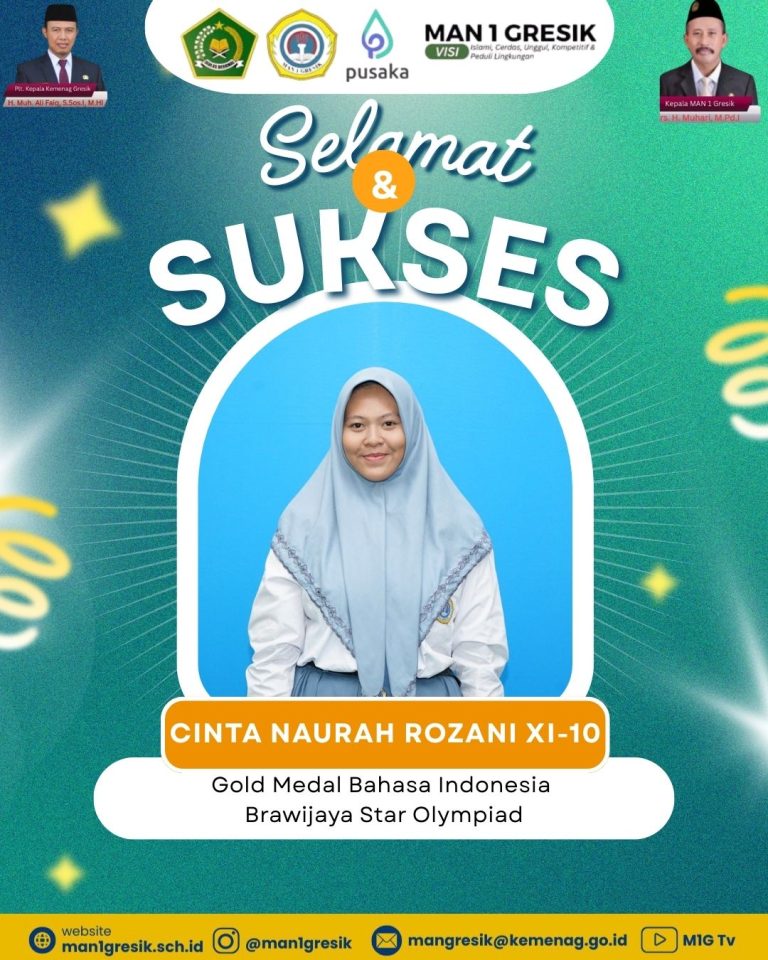 CINTA NAURA ROZANI (XI-10) RAIH GOLD MEDAL OLIMPIADE BAHASA INDONESIA ...